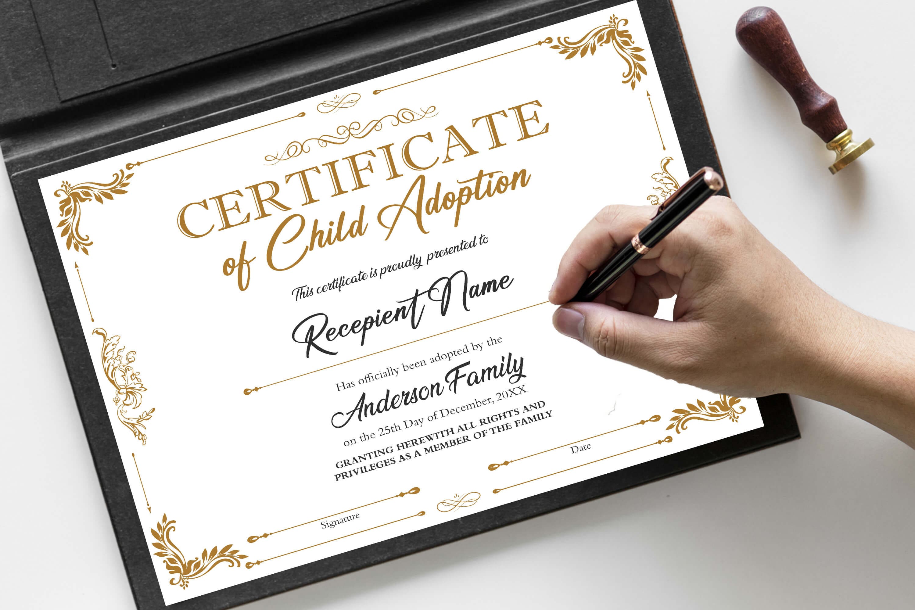 Certificate of Child Adoption Adoption to Our Family - Etsy