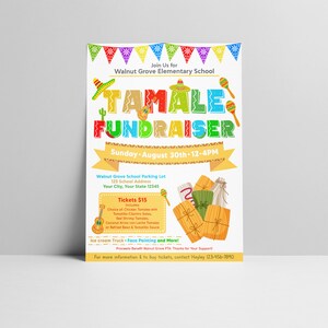Editable Tamale Fundraiser Flyer, Nacho Average Mexican Food Taco ...