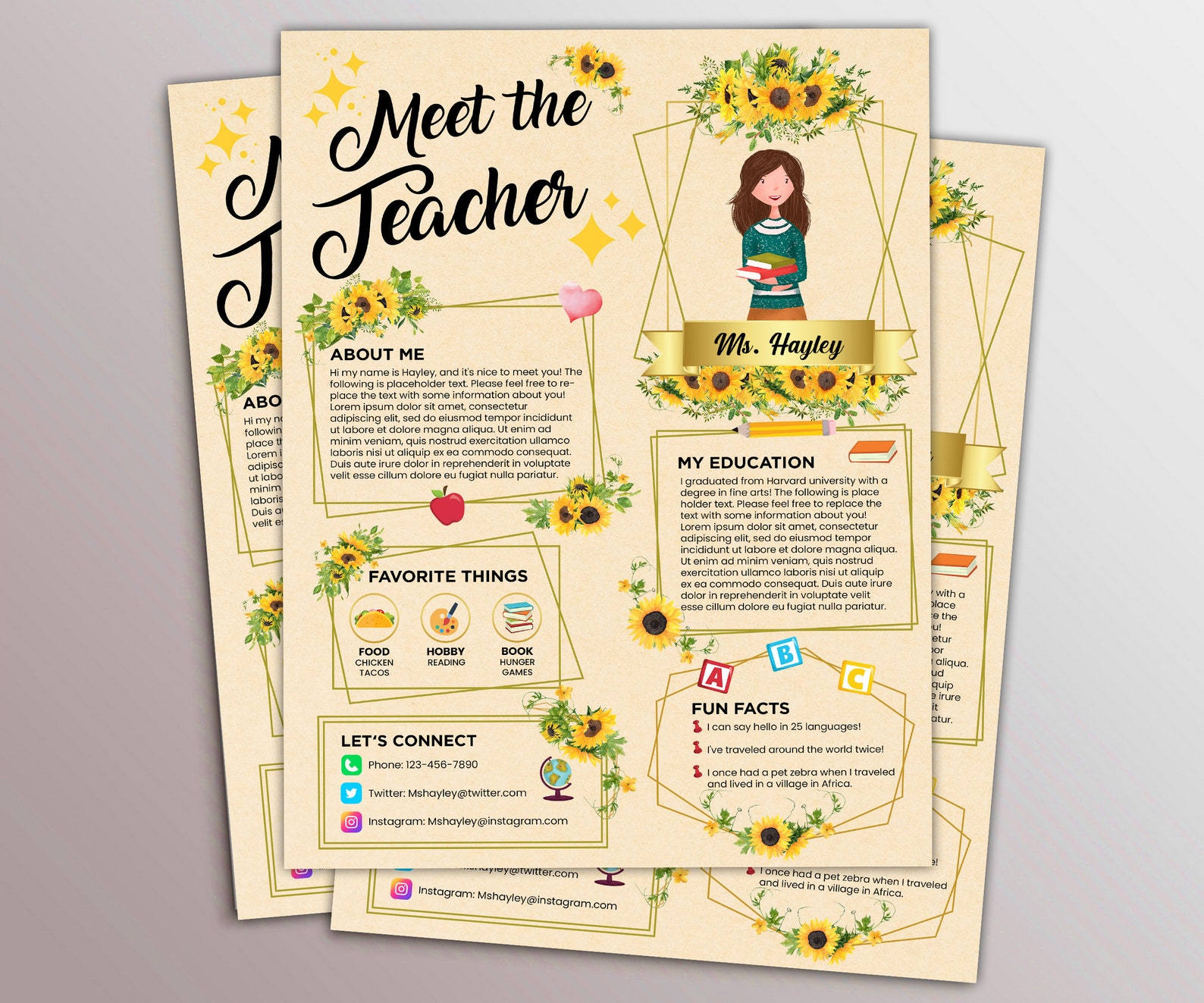 Meet the Teacher Editable Photo Teacher Letter Teacher - Etsy