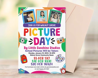 School Picture Day Template, School Photo Day, School Picture Flyer ...