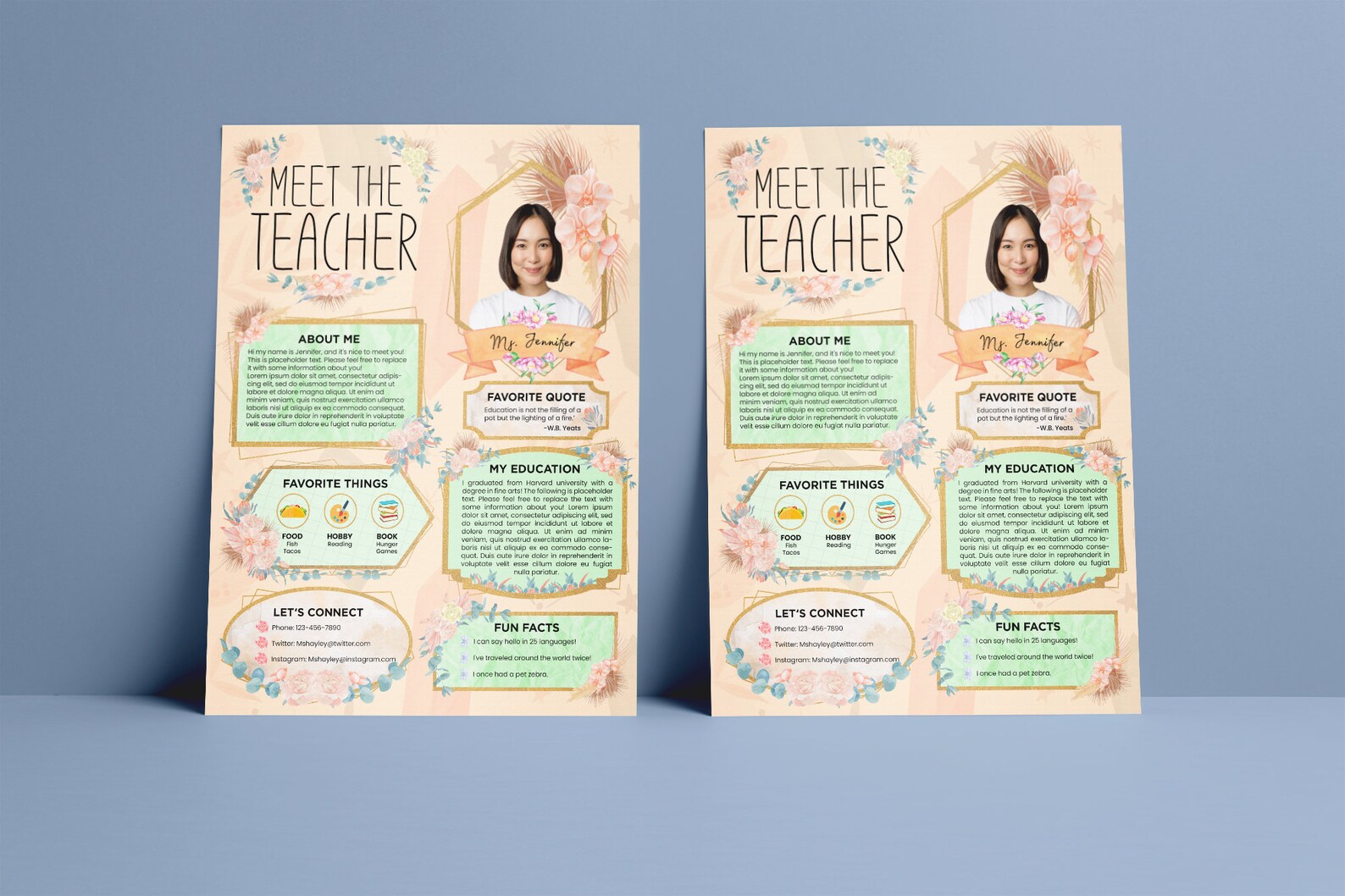 Editable Meet the Teacher Boho Template Meet the Teacher - Etsy