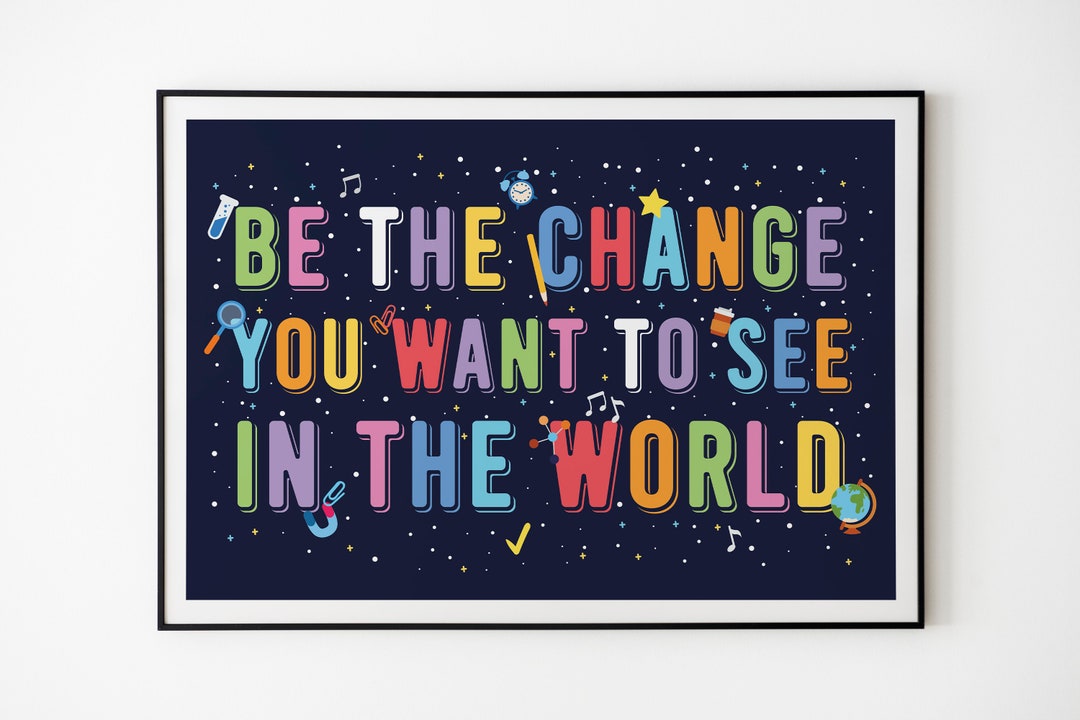 Colorful Motivational Classroom Posters, Printable Back to School Decor ...