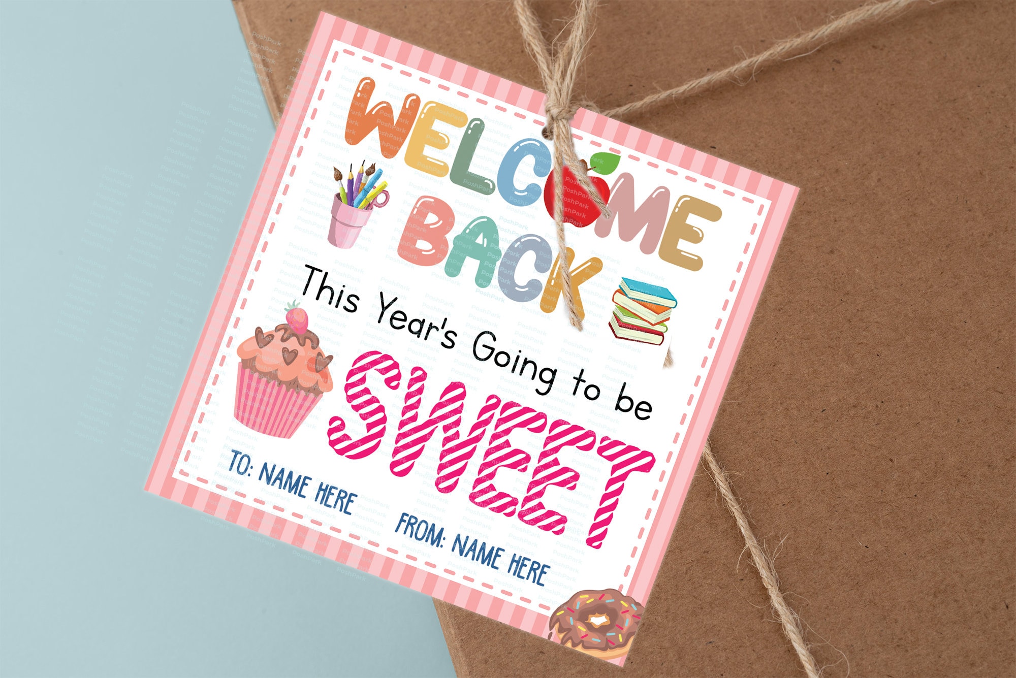 EDITABLE First Day of School Gift Tag Boho Welcome Back to - Etsy