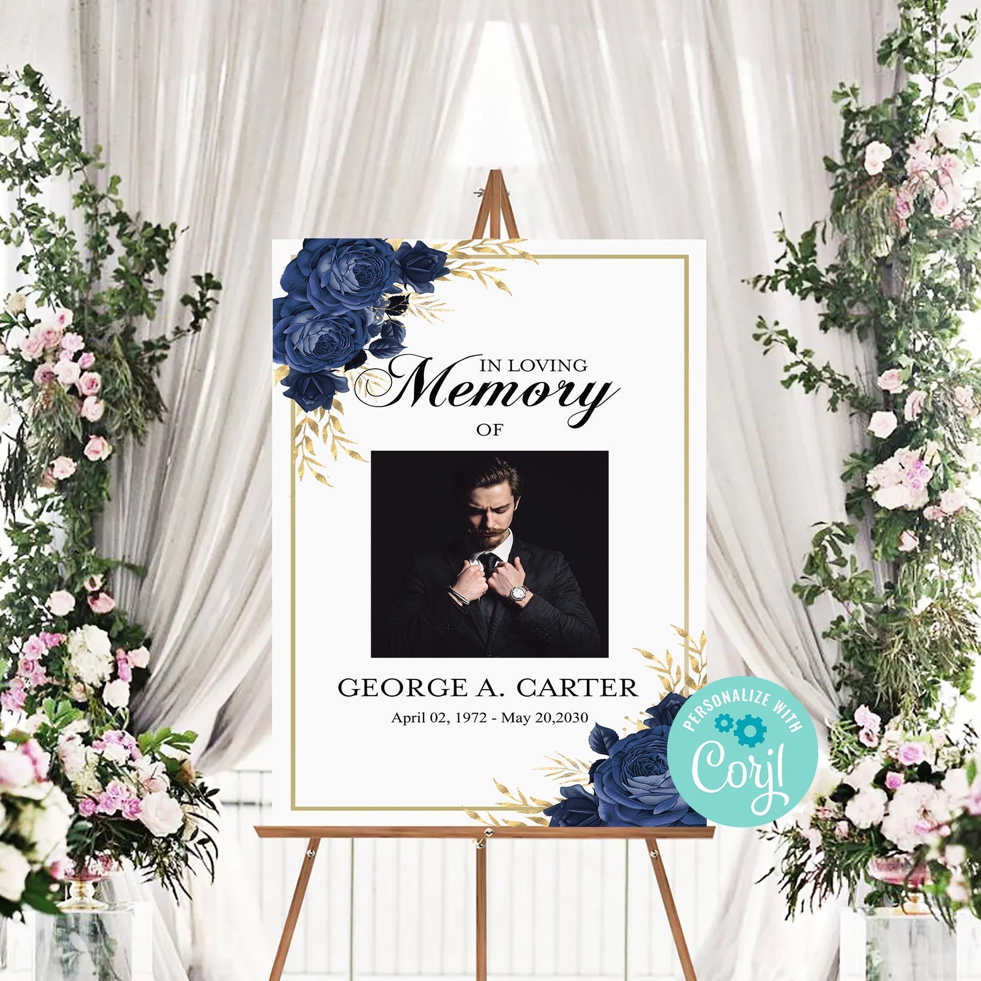 Editable Funeral Welcome Sign Template Memorial Service Sign - Etsy