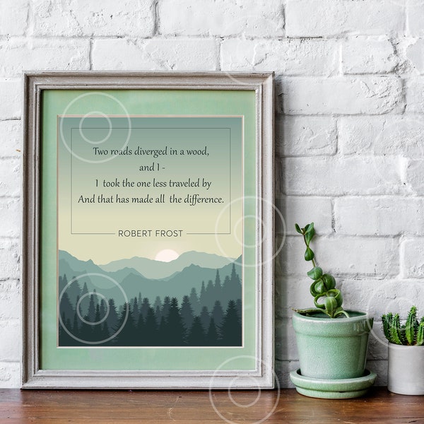 Robert Frost Quote - Etsy