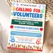 Volunteer Recruitment Flyer PTO PTA Volunteer Flyer (Download Now) - Etsy