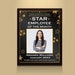 EDITABLE Star Employee of the Month Template | Printable Employees ...