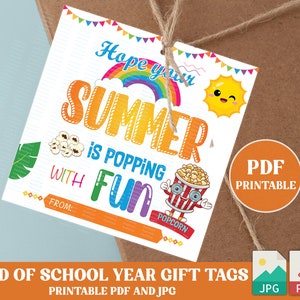 PDF Popping Summer Tag Printable, Hope Your Summer is Popping With Fun ...