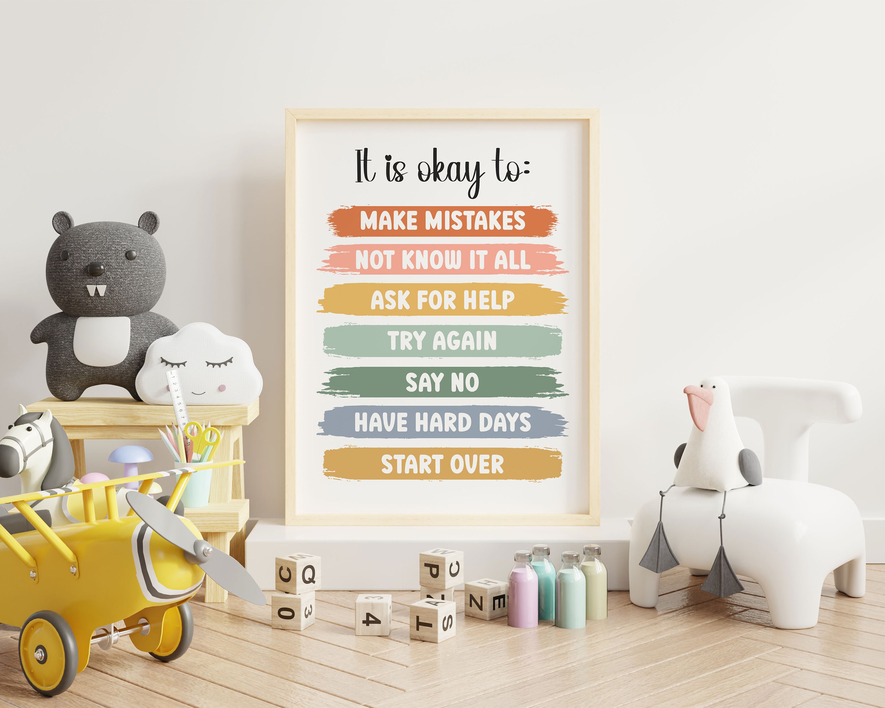 It's Okay to Poster, Classroom Quotes, Classroom Wall Art Digital ...