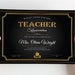Editable Elegant Teacher Appreciation Certificate Black, Teacher ...