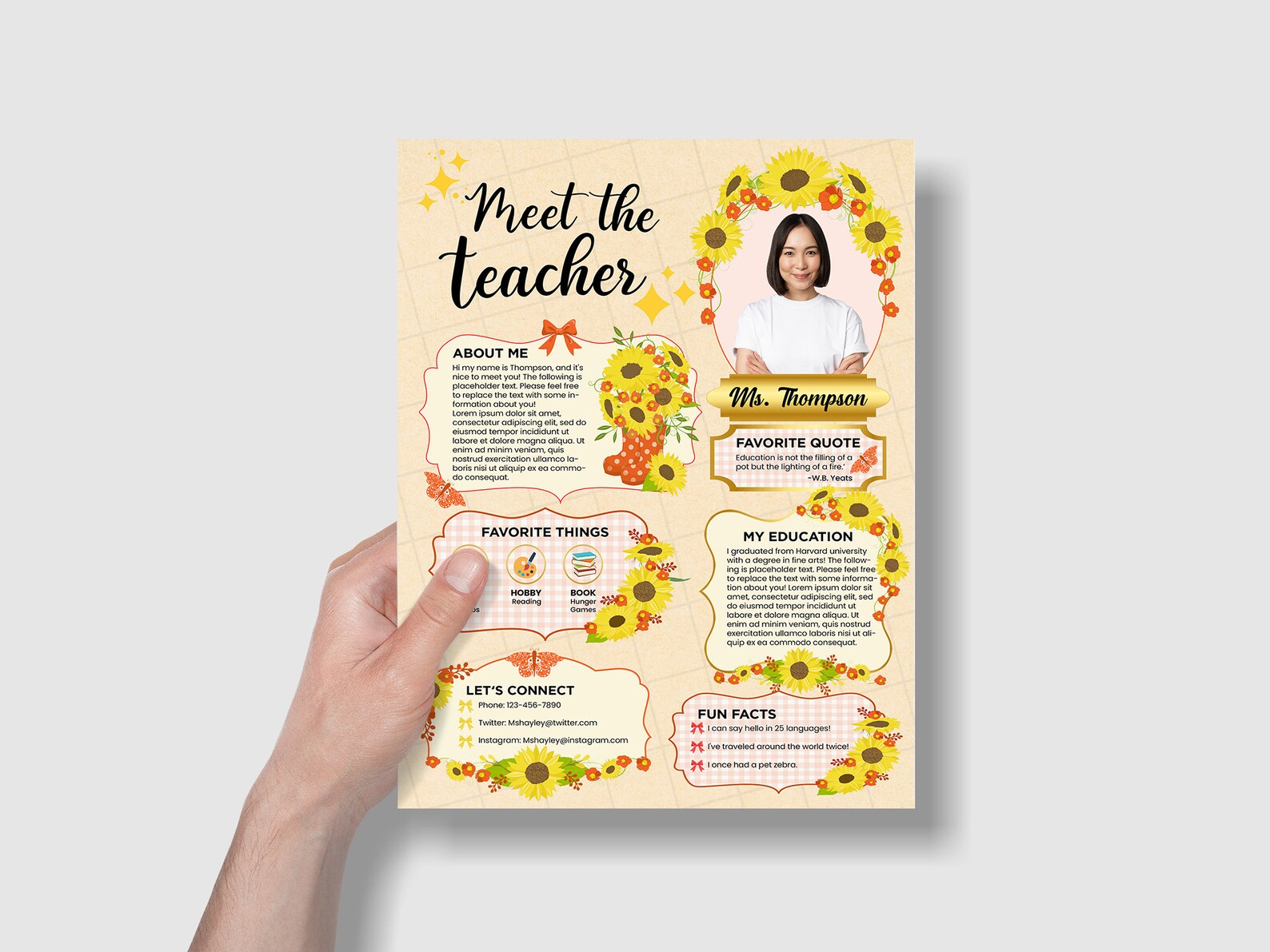 Editable Meet the Teacher Flyer Template, Meet the Teacher Newsletter ...