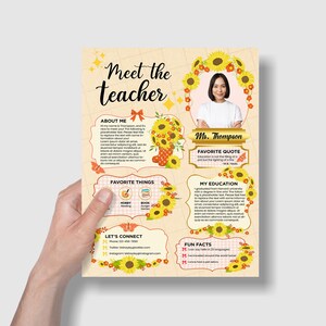 Editable Meet the Teacher Flyer Template, Meet the Teacher Newsletter ...