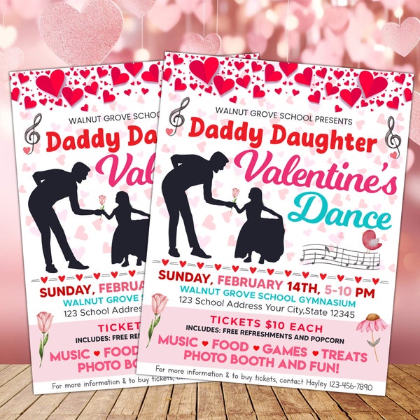 Editable Daddy Daughter Dance Invitation - Etsy