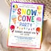 Editable Snow Cone Party Invite, Ice Cream Party Invite, PTO PTA School ...