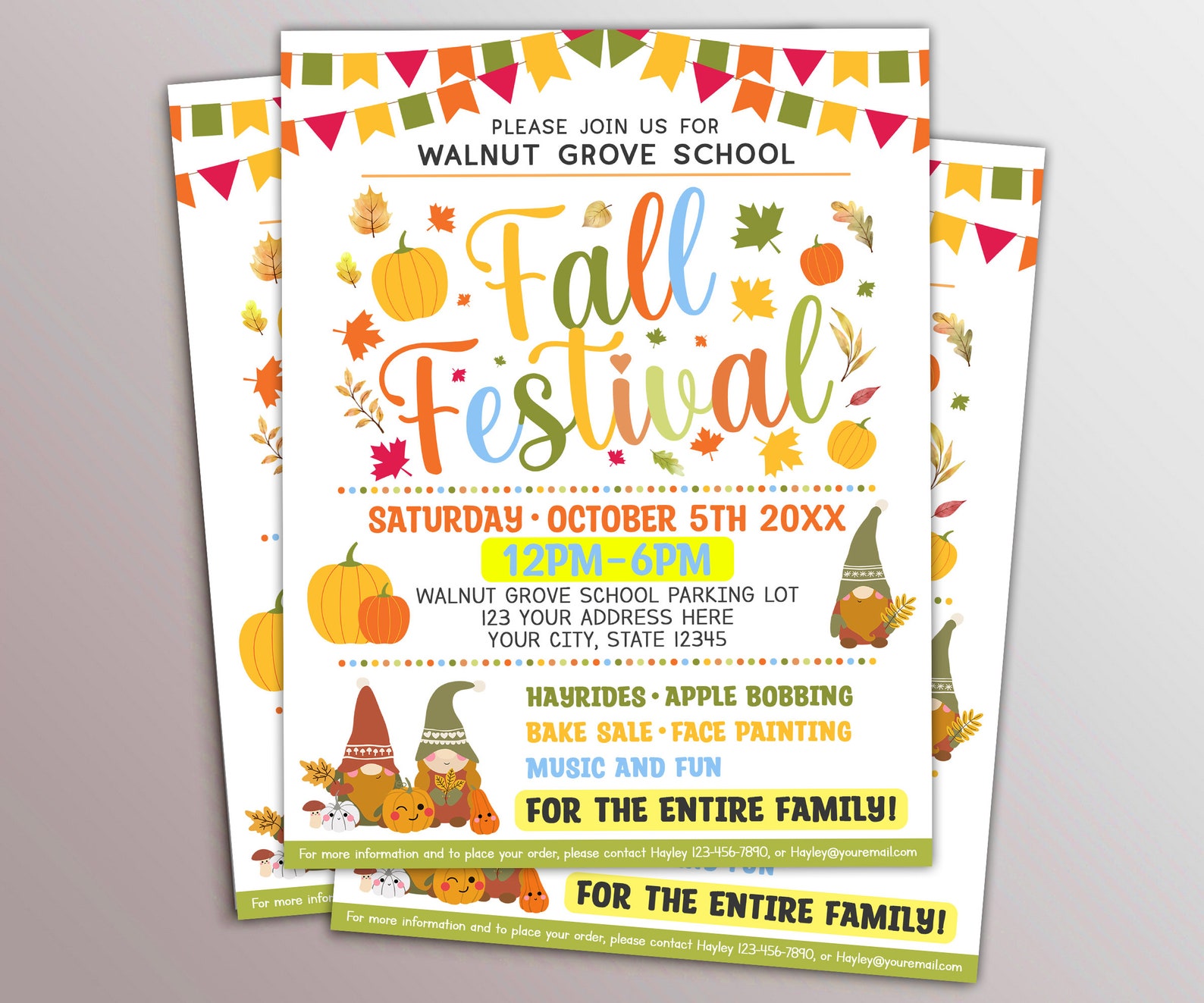 Editable Fall Festival Flyer School Church Halloween Fall - Etsy