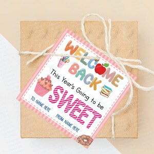 EDITABLE First Day of School Gift Tag, Boho Welcome Back to School Tags ...