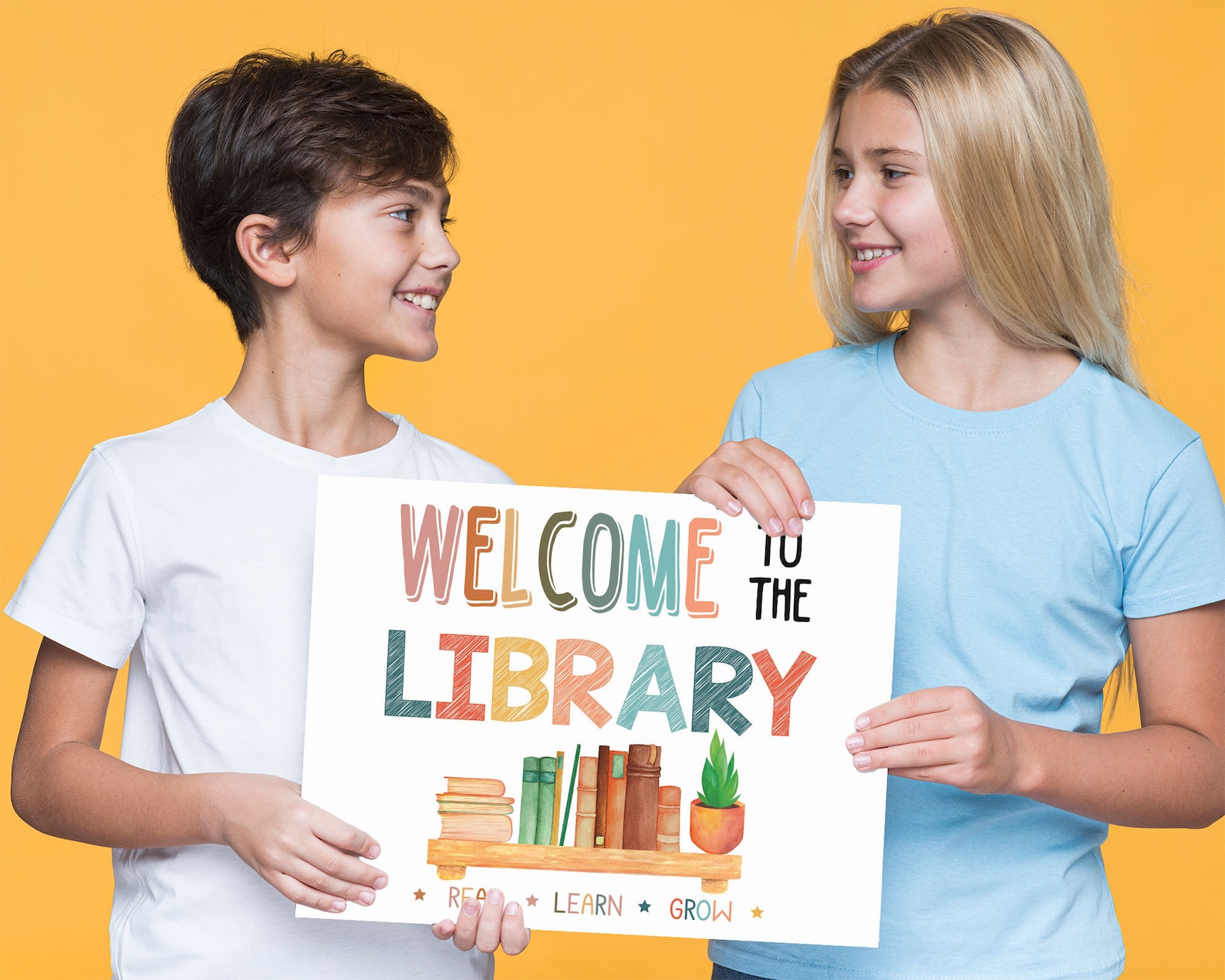 Printable Welcome Library School Sign PDF, Classroom Decor, School ...
