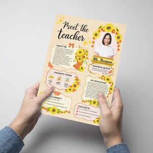 Editable Meet the Teacher Flyer Template, Meet the Teacher Newsletter ...