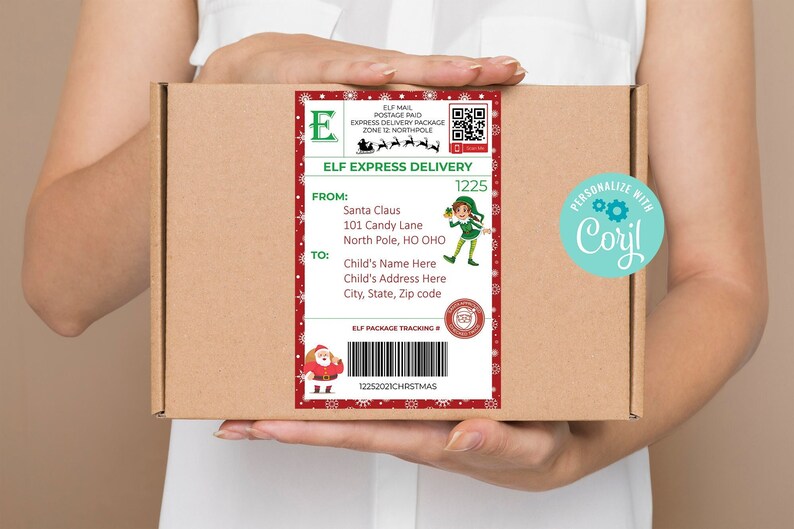 Editable Elf Gift Tags, Christmas Present Tags for Children - Etsy