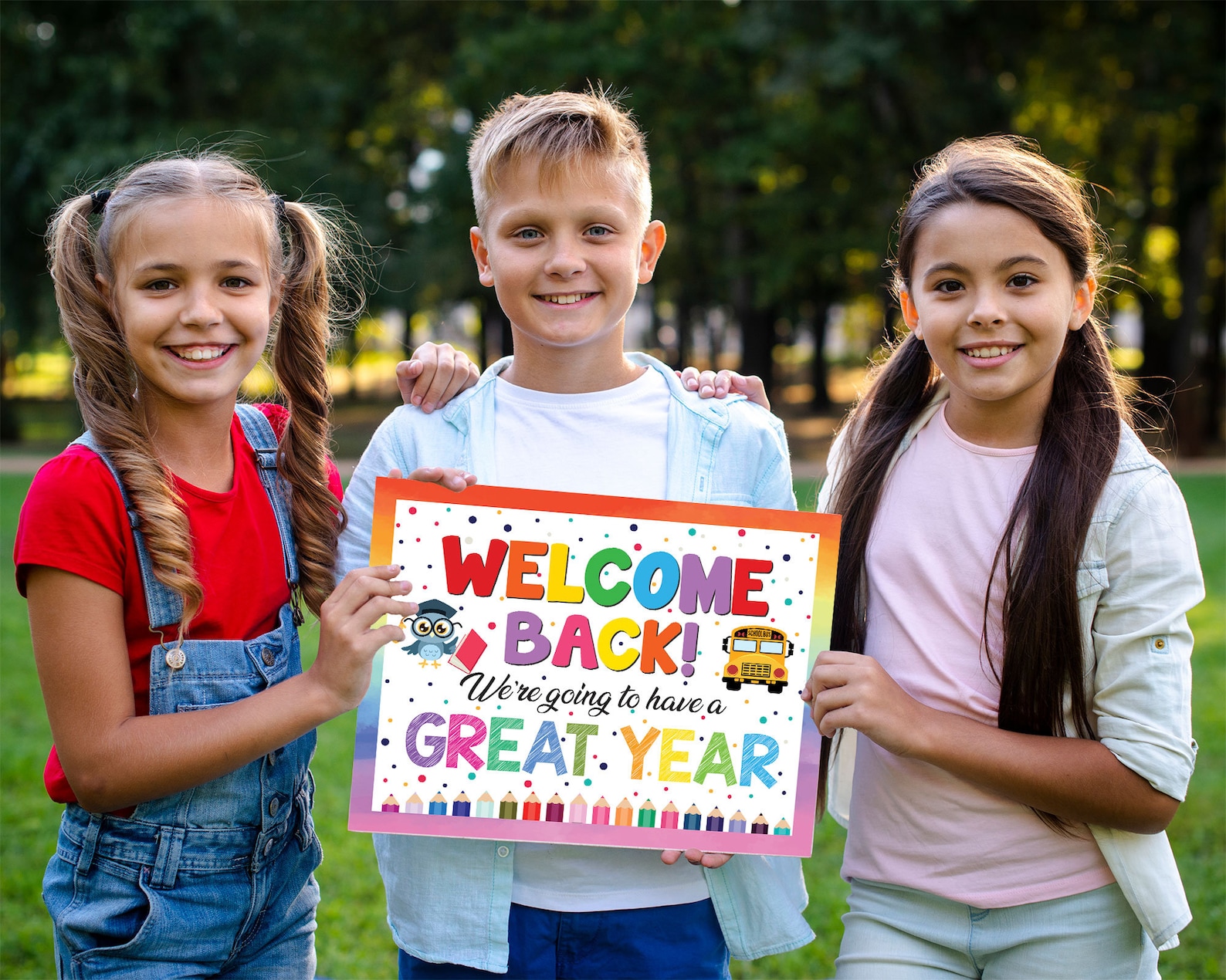 Back to School Welcome Sign PRINTABLE Colorful Welcome Back - Etsy