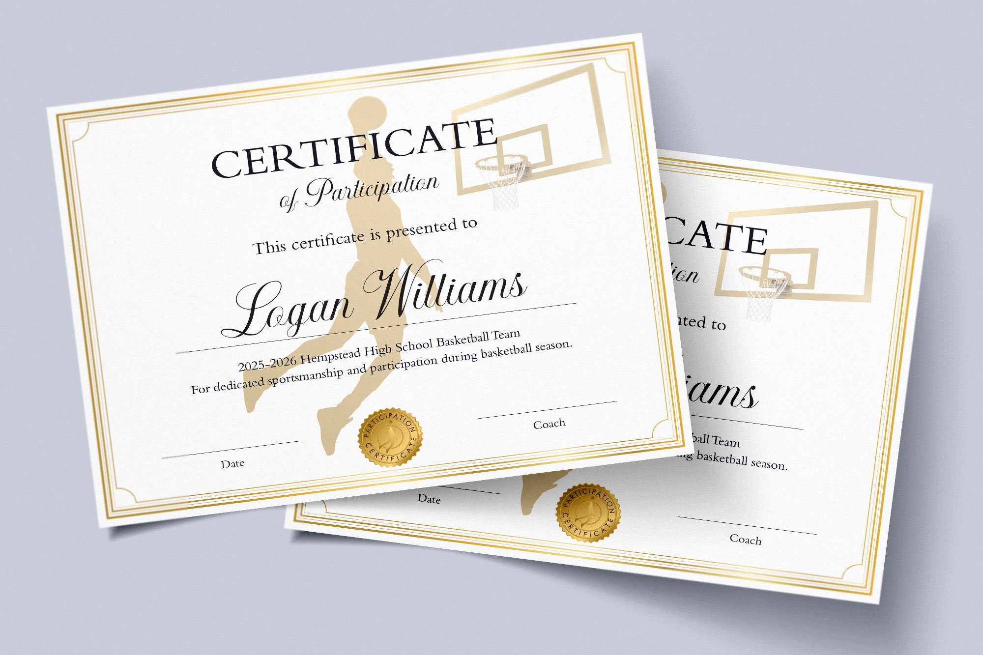 Editable Basketball Award Template for Boys, Basketball Certificate ...