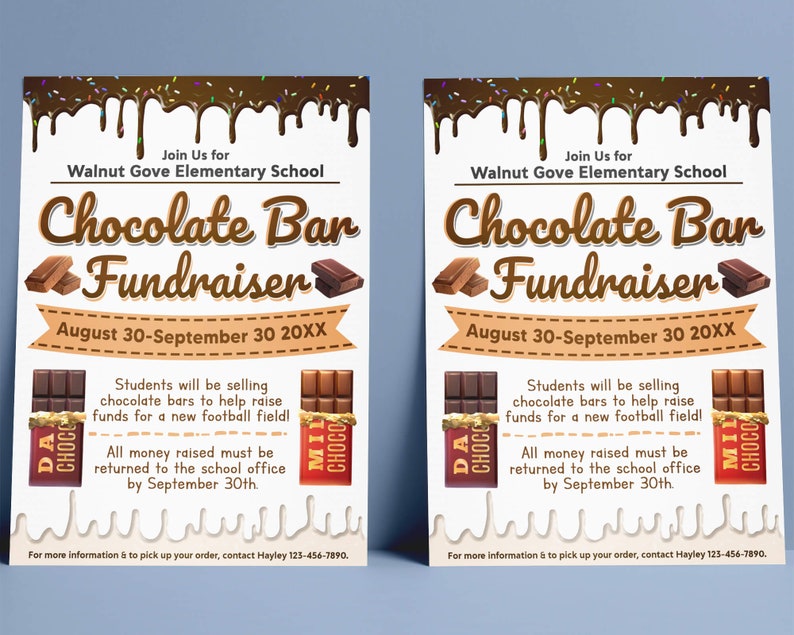Chocolate Fundraiser Flyer Template School Church Candy - Etsy