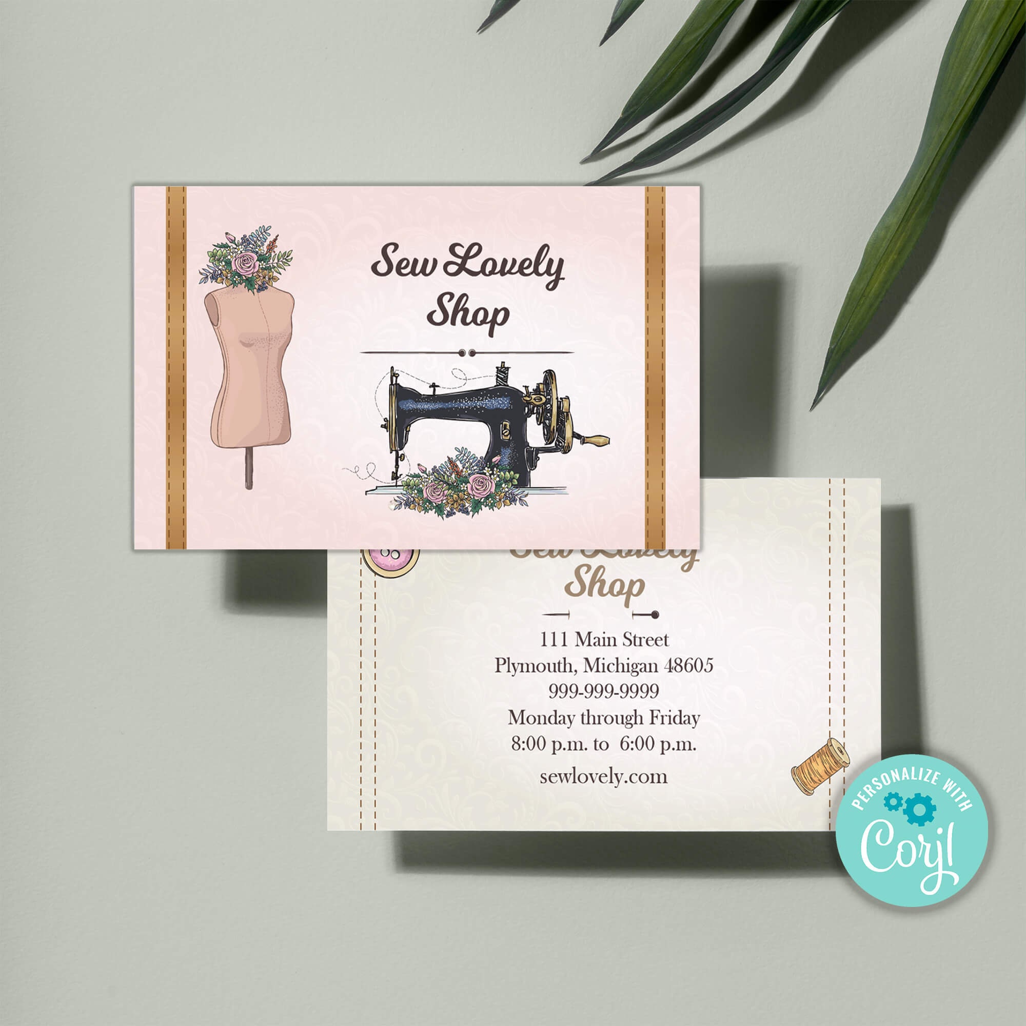 Editable Sewing Flyer and Business Card Bundle Template, Tailor ...