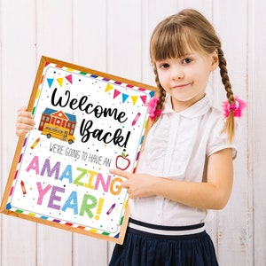 EDITABLE Back to School Welcome Sign Template, Welcome Back to School ...