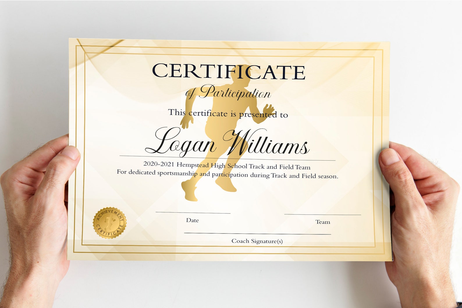 Editable Boys Cross Country Certificate Template, Boys Cross Country ...