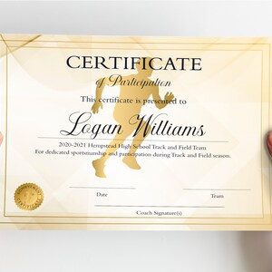 Editable Boys Cross Country Certificate Template, Boys Cross Country ...