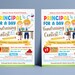 Editable Principal for A Day Fundraising Contest Flyer, School Event ...