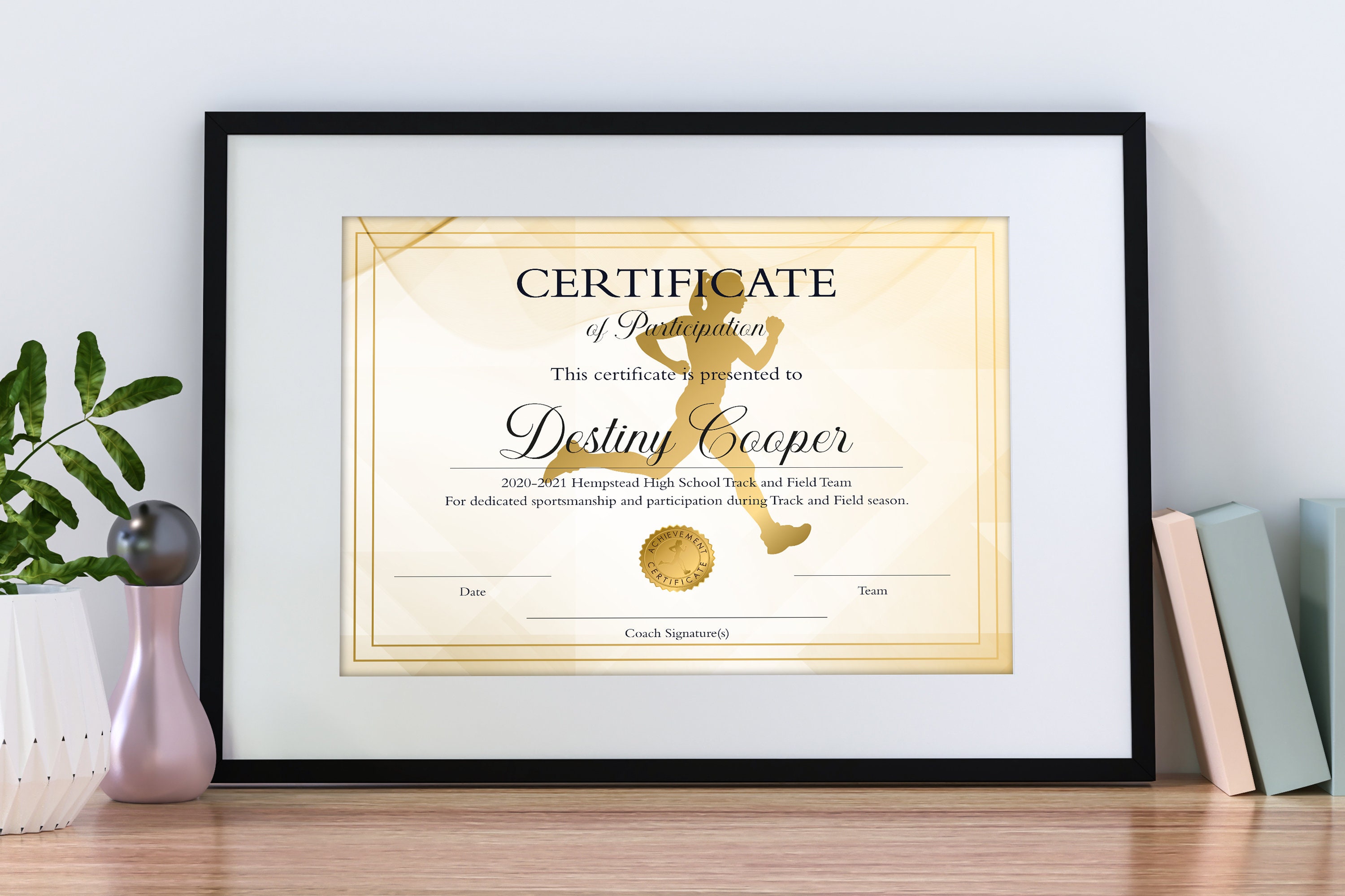 Girls Track and Field Certificate Template Editable Girls - Etsy Ireland