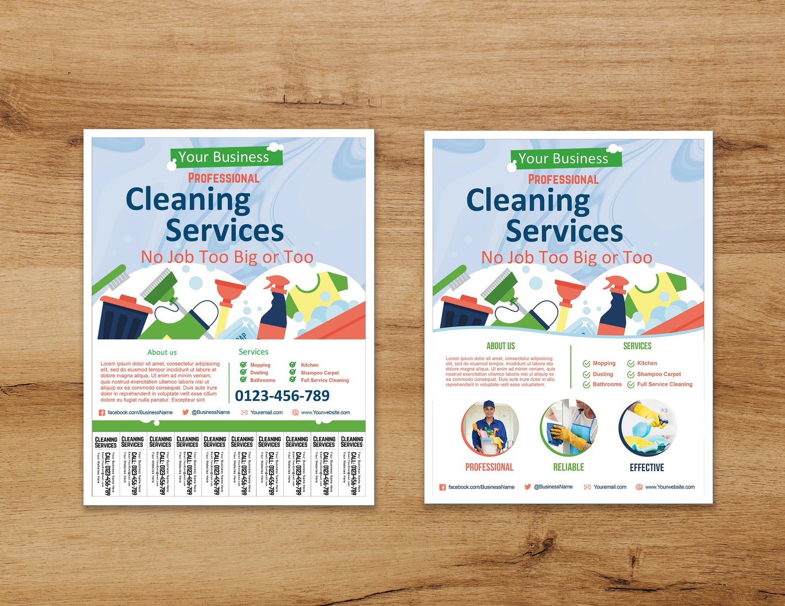 EDITABLE Cleaning Services Flyers Template | Printable Cleaning ...