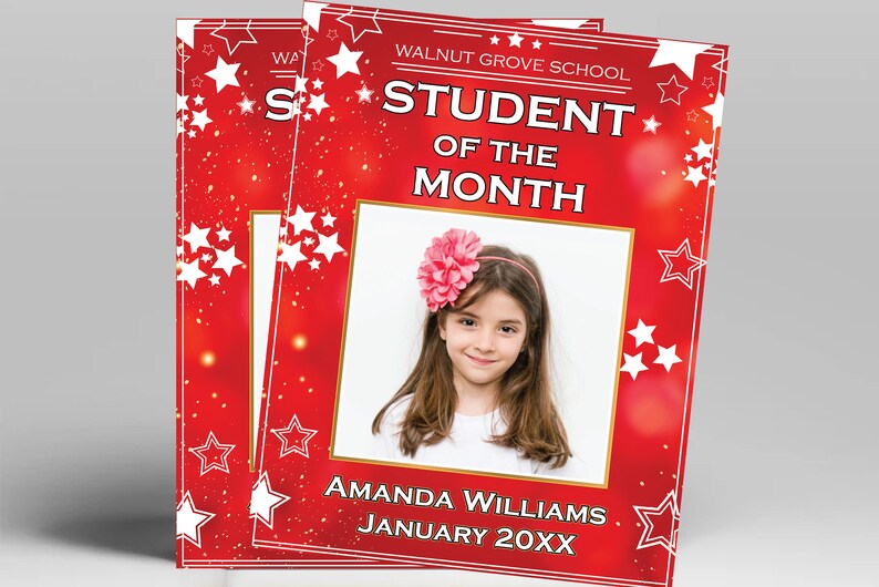 Editable Student of the Month Certificate Template Classroom - Etsy