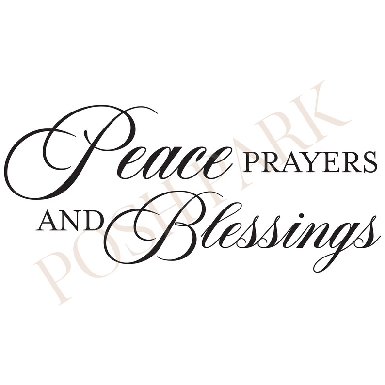 Sets of Funeral Program Word Art Titles, 4 Peace Prayers and Blessings ...