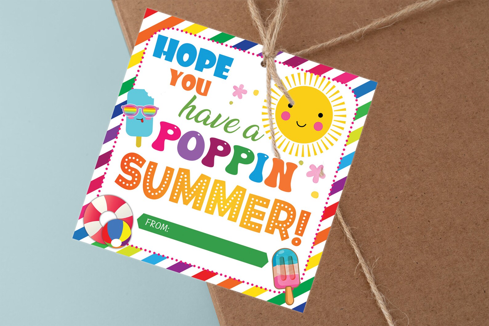 Printable Hope You Have a Poppin Summer Tag PDF Have a Great | Etsy