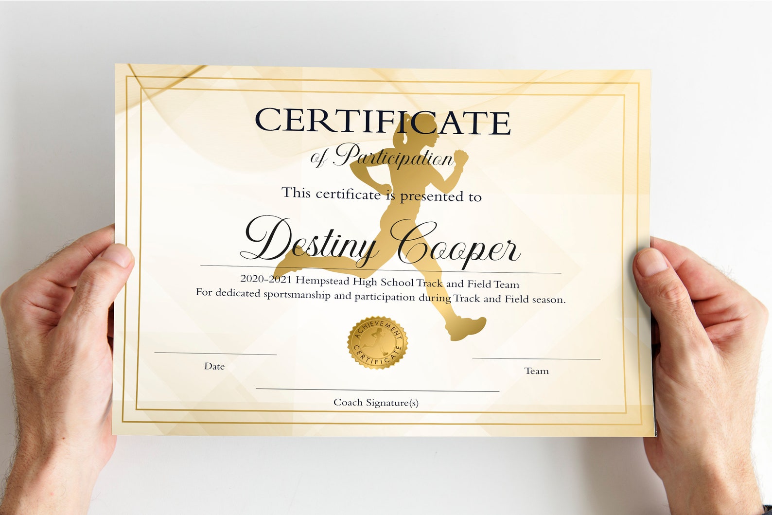 Editable Girls Cross Country Certificate Template Girls Cross | Etsy