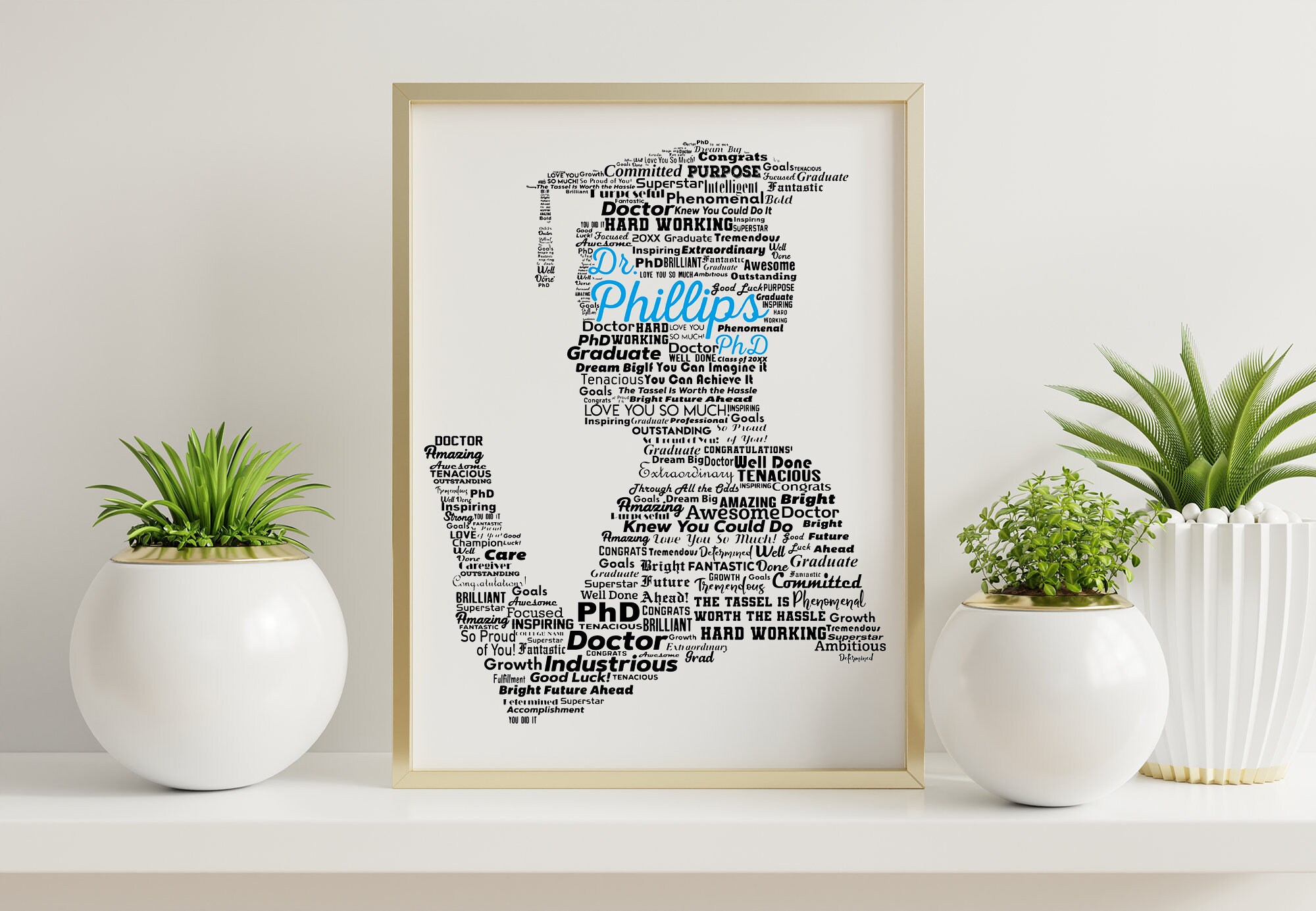 Personalized Phd Gift for Him Custom Phd Graduation Gift for - Etsy