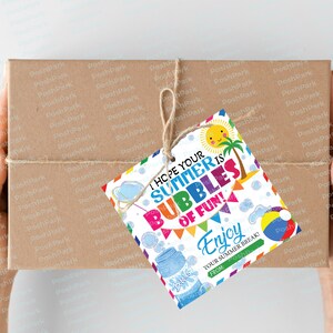 Printable PDF Bubbles of Fun Summer Tag, End of School Year Tags - Etsy