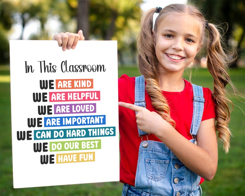 In This Classroom We Are Classroom Quotes Classroom Wall Art - Etsy