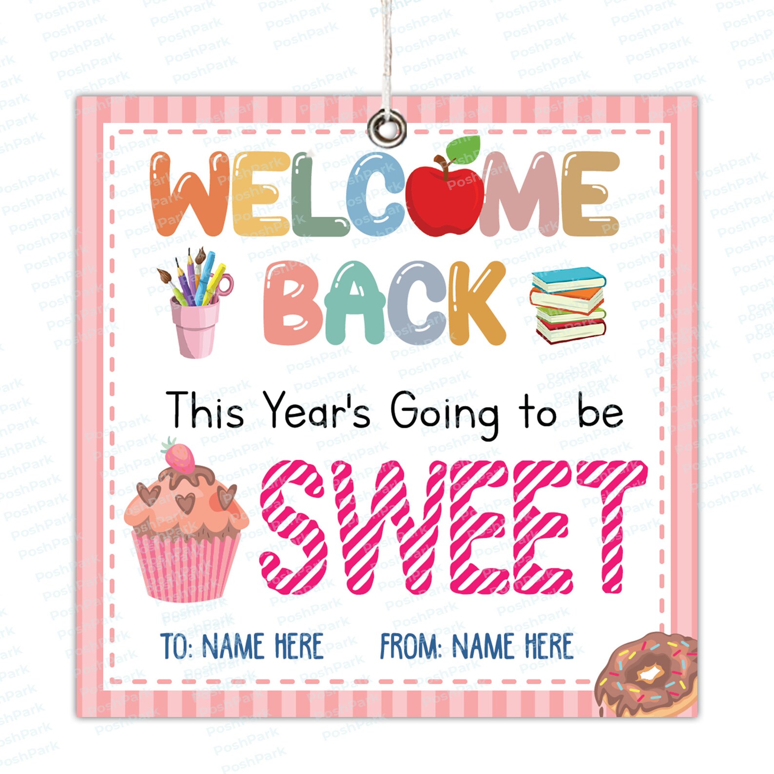 EDITABLE First Day of School Gift Tag Boho Welcome Back to - Etsy