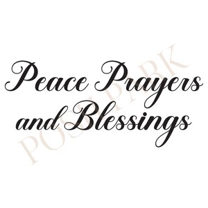 Sets of Funeral Program Word Art Titles, 4 Peace Prayers and Blessings ...