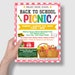 Editable Back to School Picnic Flyer Template, Meet Your Teacher Invite ...
