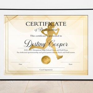 Editable Girls Cross Country Certificate Template, Girls Cross Country ...