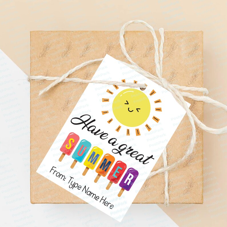 EDITABLE Summer Gift Tag Have a Great Summer Tag From | Etsy