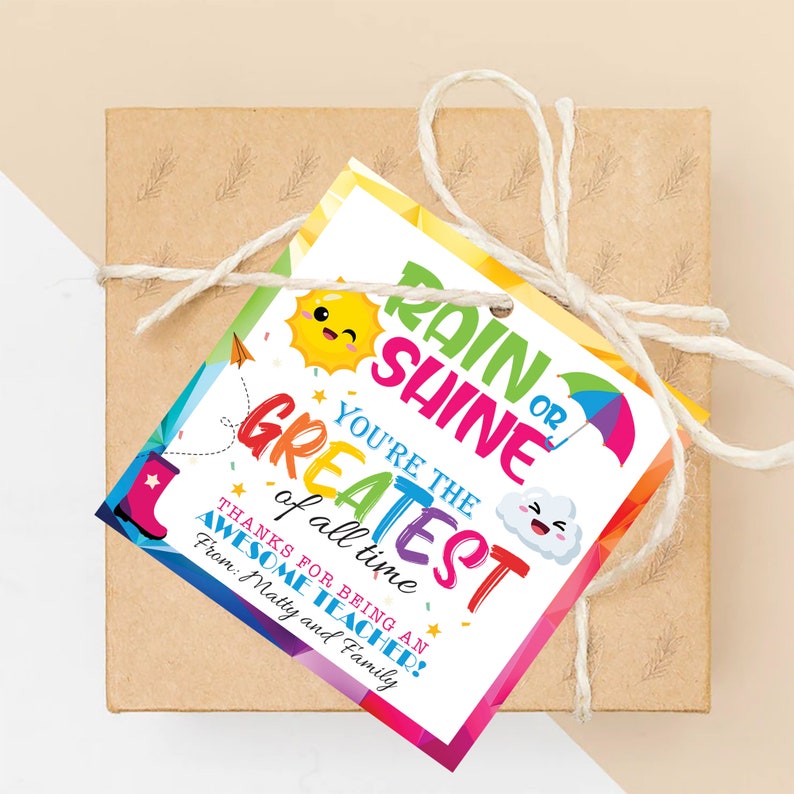 EDITABLE Teacher Appreciation Gift Tag Printable, Cute Appreciation ...