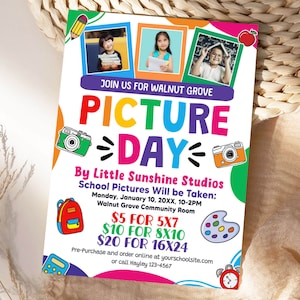 School Picture Day Template, Editable School Photo Day, School Picture ...