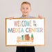 Printable Welcome to the Media Center Sign PDF, School Media Center ...