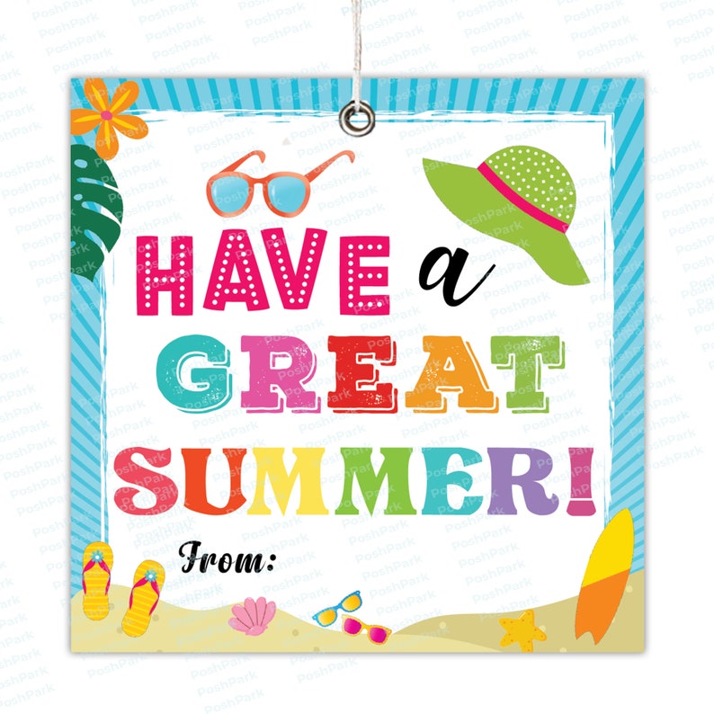 Printable PDF Summer Gift Tag, End of School Tag, Last Day of School ...