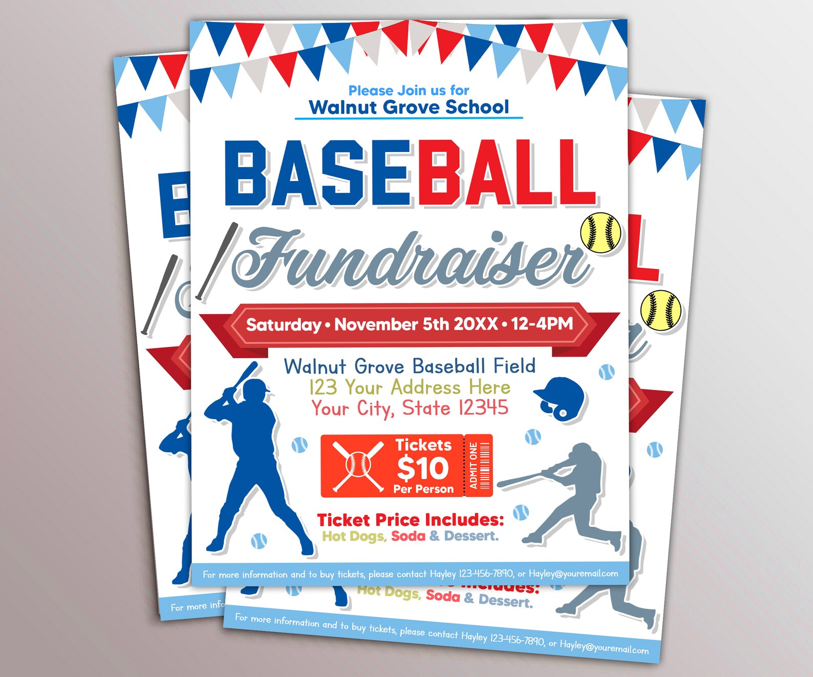 Editable Baseball Fundraiser Flyer Baseball Fundraiser - Etsy